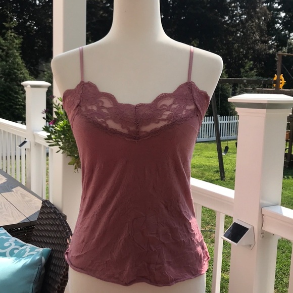 Arden B | Tops | Vintage Arden B Crinkle Lace Trim Tank | Poshmark